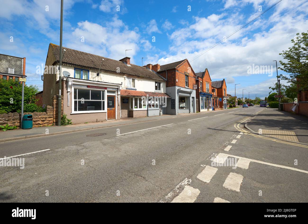 Row of small shops in Breaston, Derbyshire, UK Stock Photo - Alamy