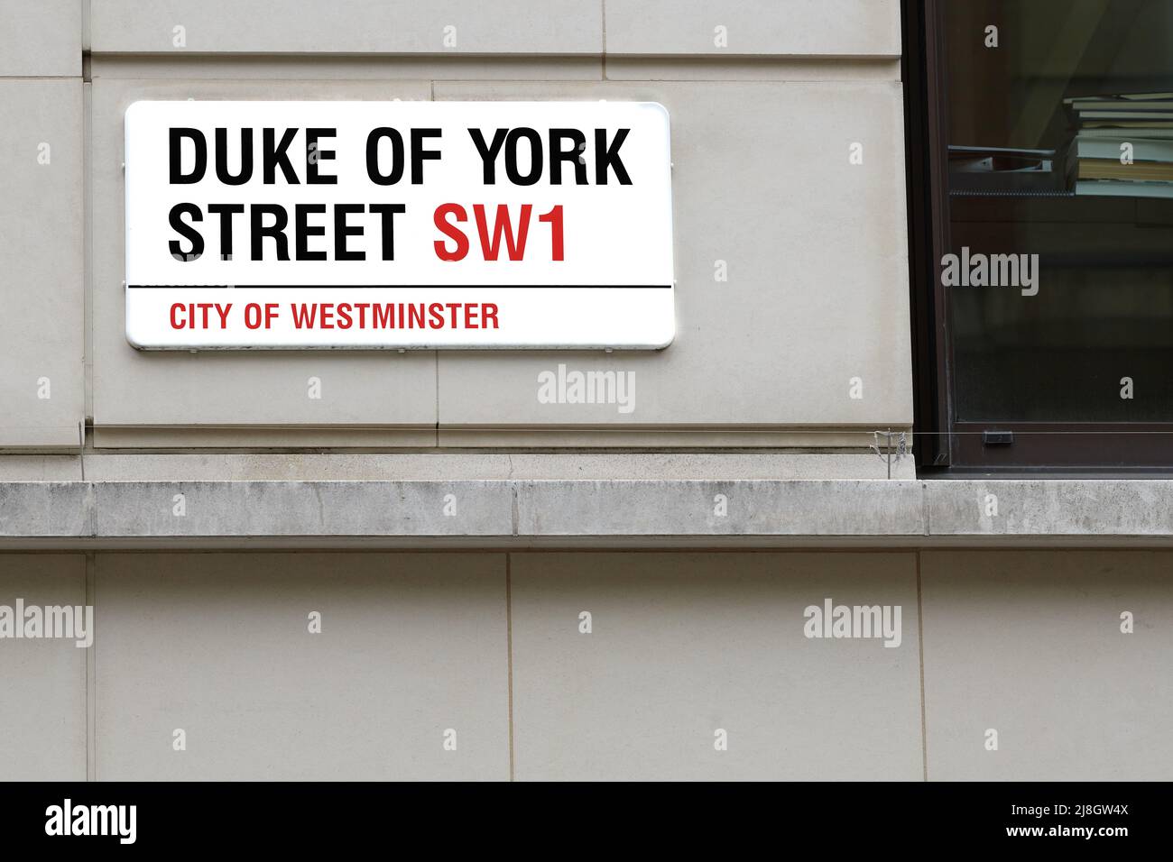Street sign for Duke of York Street, Westminster, London, SW1, England ...