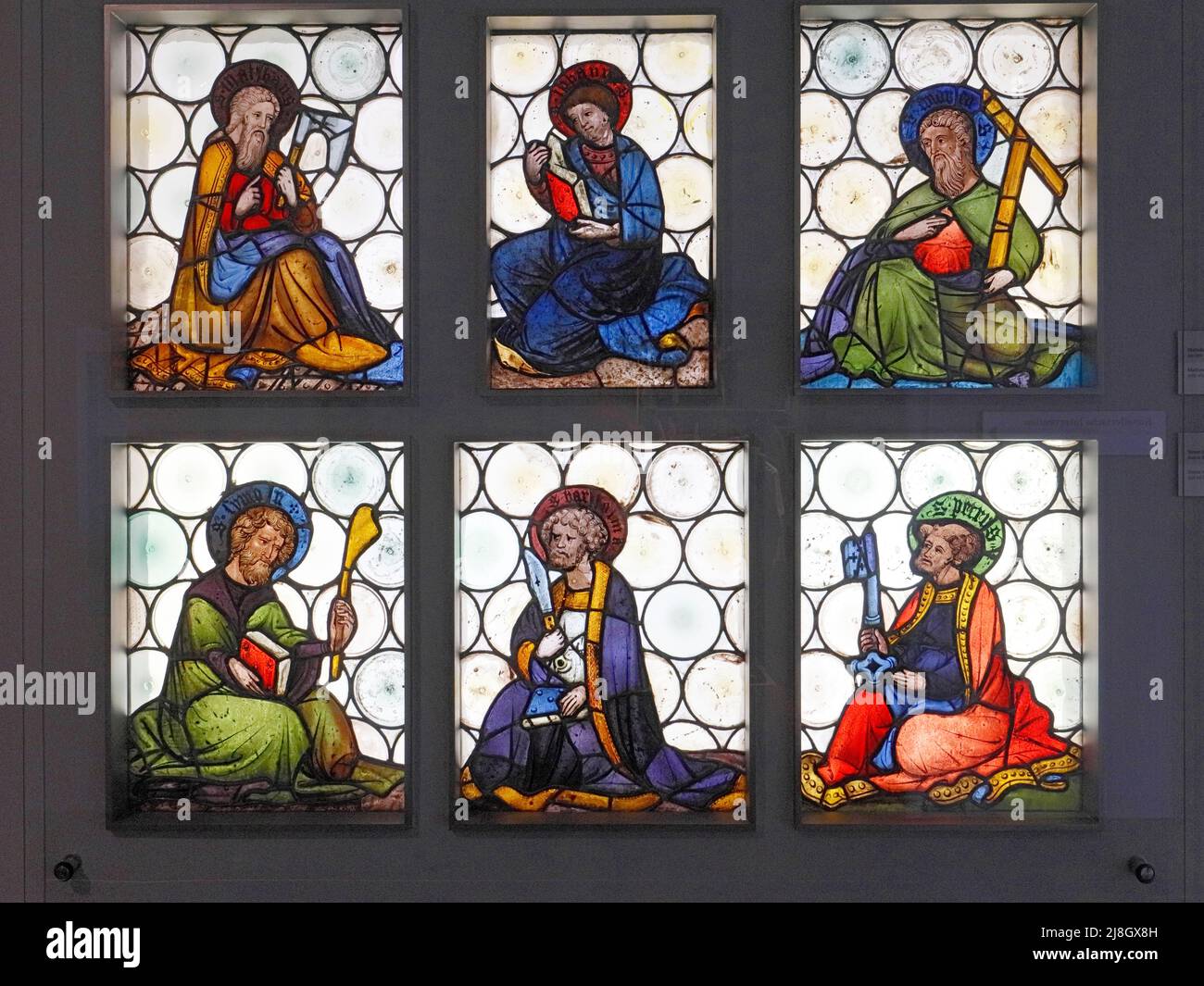 Beautiful and artful crafted stained glass windows with colourful ...