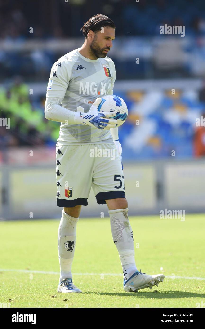 Naples, Italy. 15 May, 2022. Salvatore Sirigu of Genoa CFC during the ...