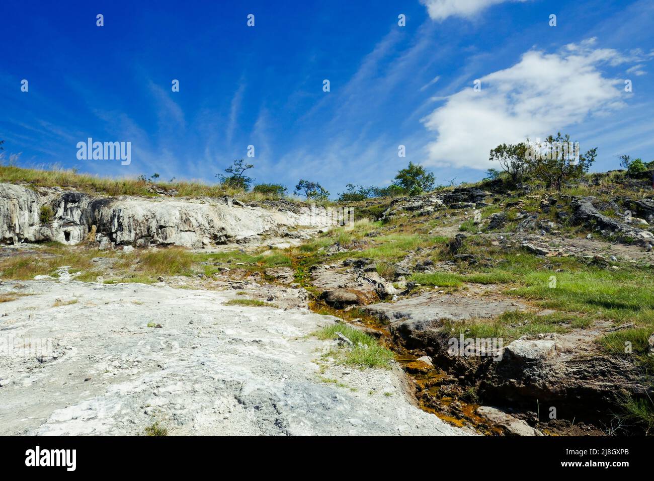 Scenic view of lime stone at Songwe Hot Springs in Mbeya, Tanzania ...