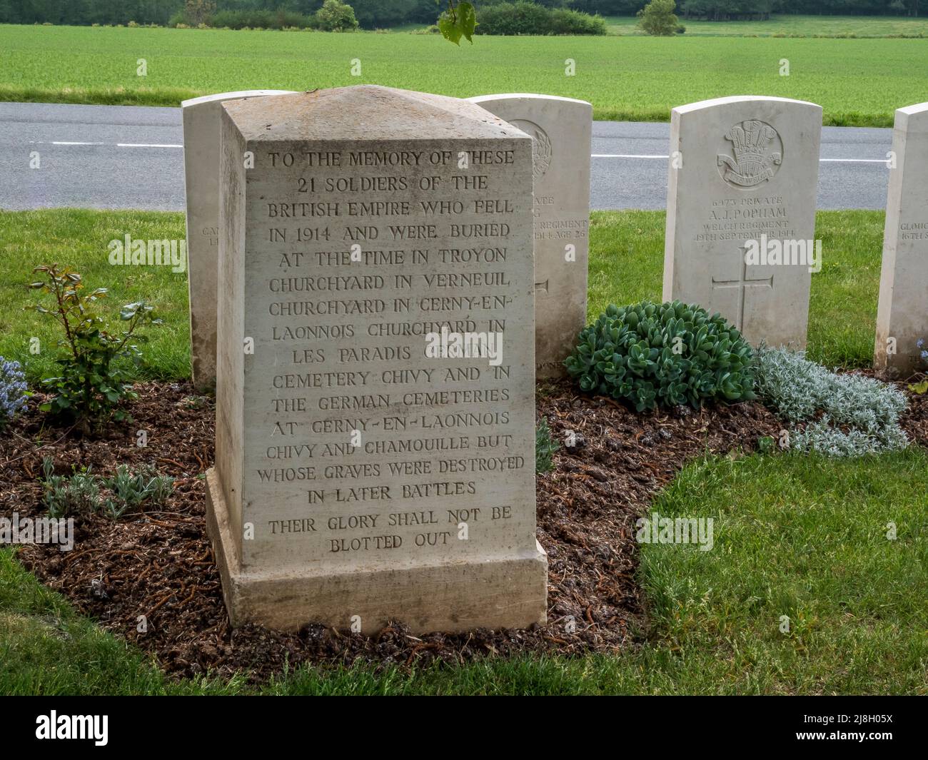 This is the special memorial to 21 soldiers whose graves have been lost ...