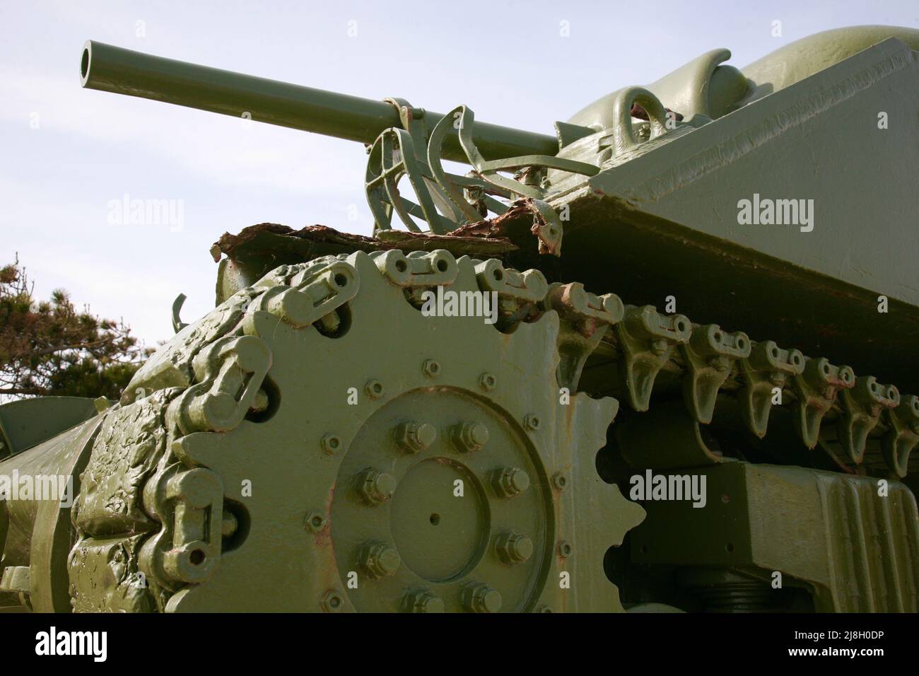 WW2 French tank at Utah beach Stock Photo - Alamy