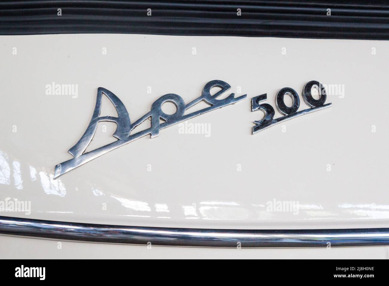 Piaggio Ape 500 Italian three-wheeled moped badge 1980s Stock Photo - Alamy
