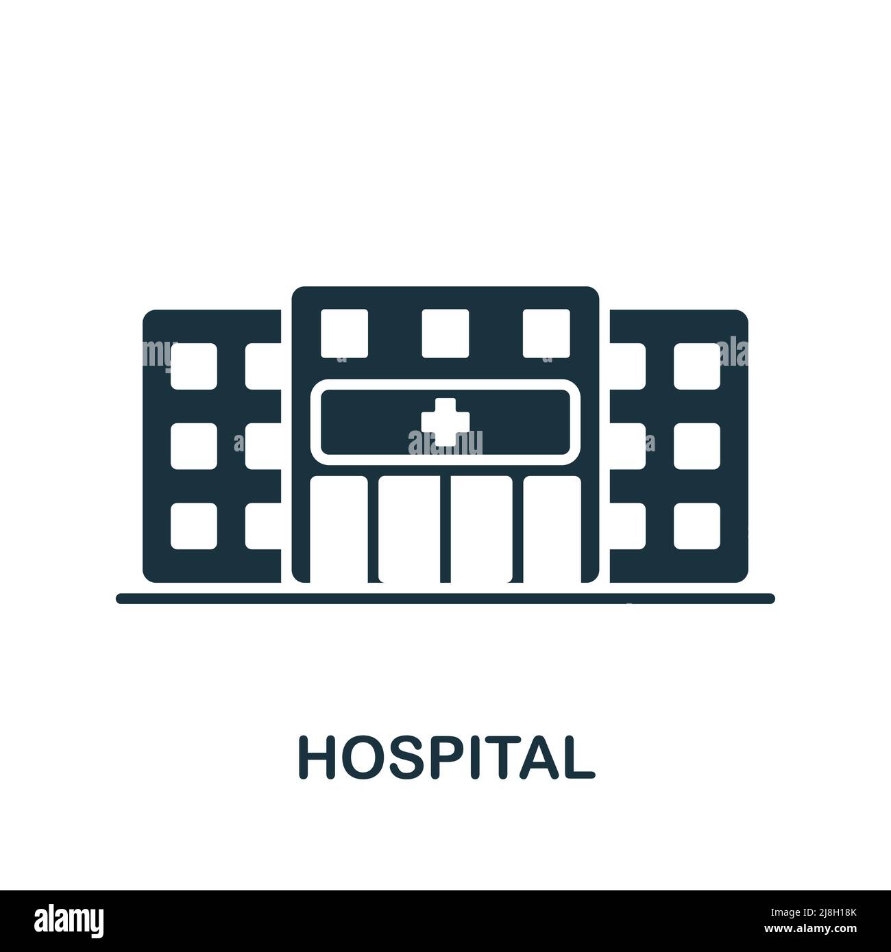 Hospital icon. Monochrome simple Health Check icon for templates, web ...