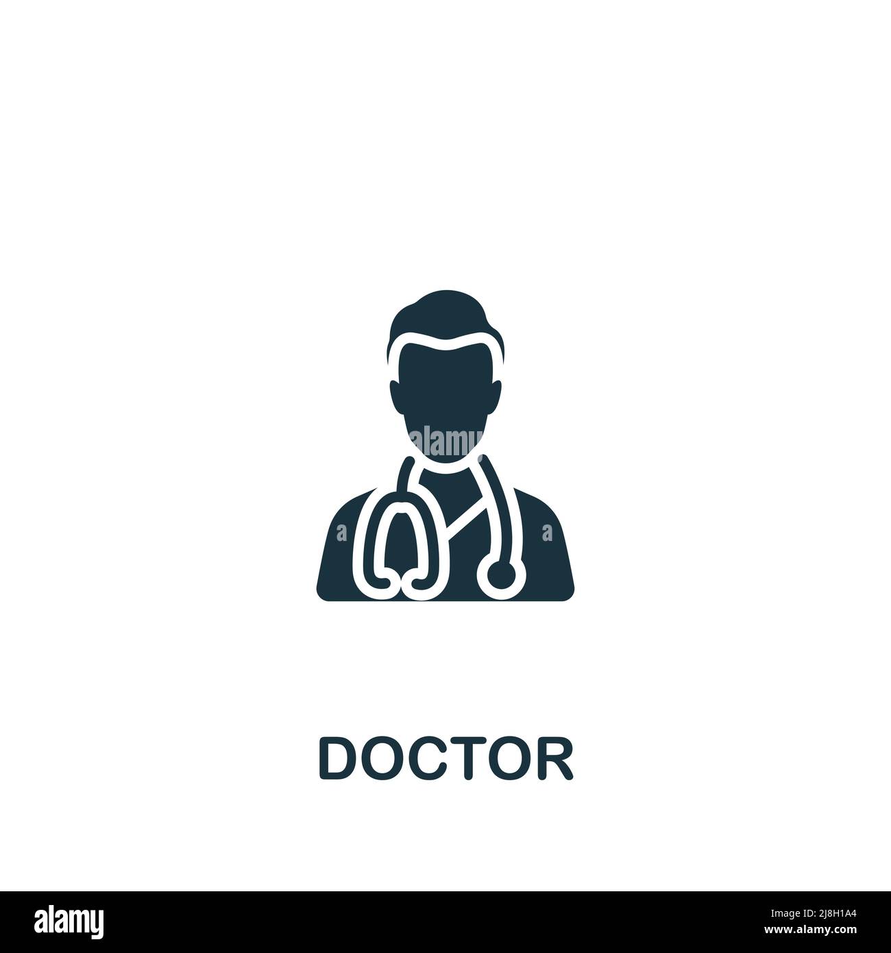Doctor icon. Monochrome simple Health Check icon for templates, web ...