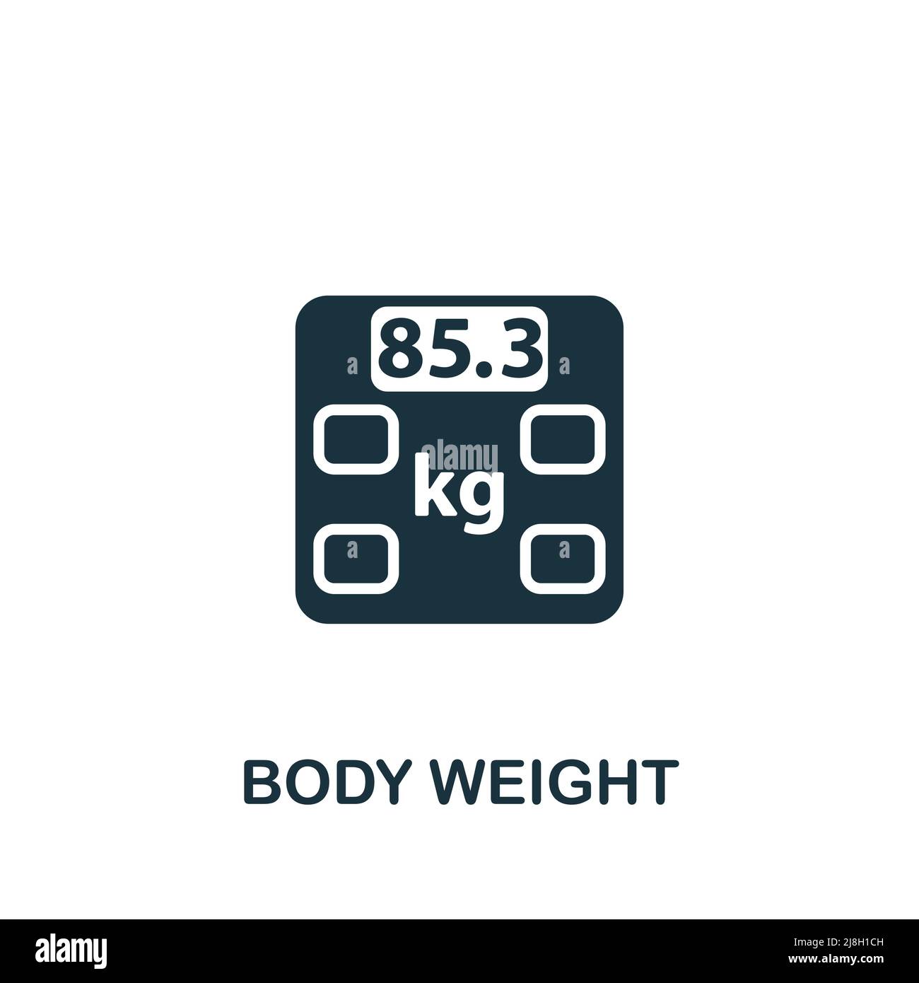 Body Weight icon. Monochrome simple Health Check icon for templates ...