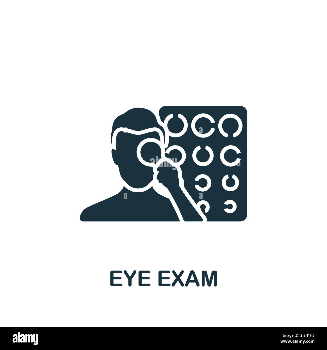 Eye Exam icon. Monochrome simple Health Check icon for templates, web ...