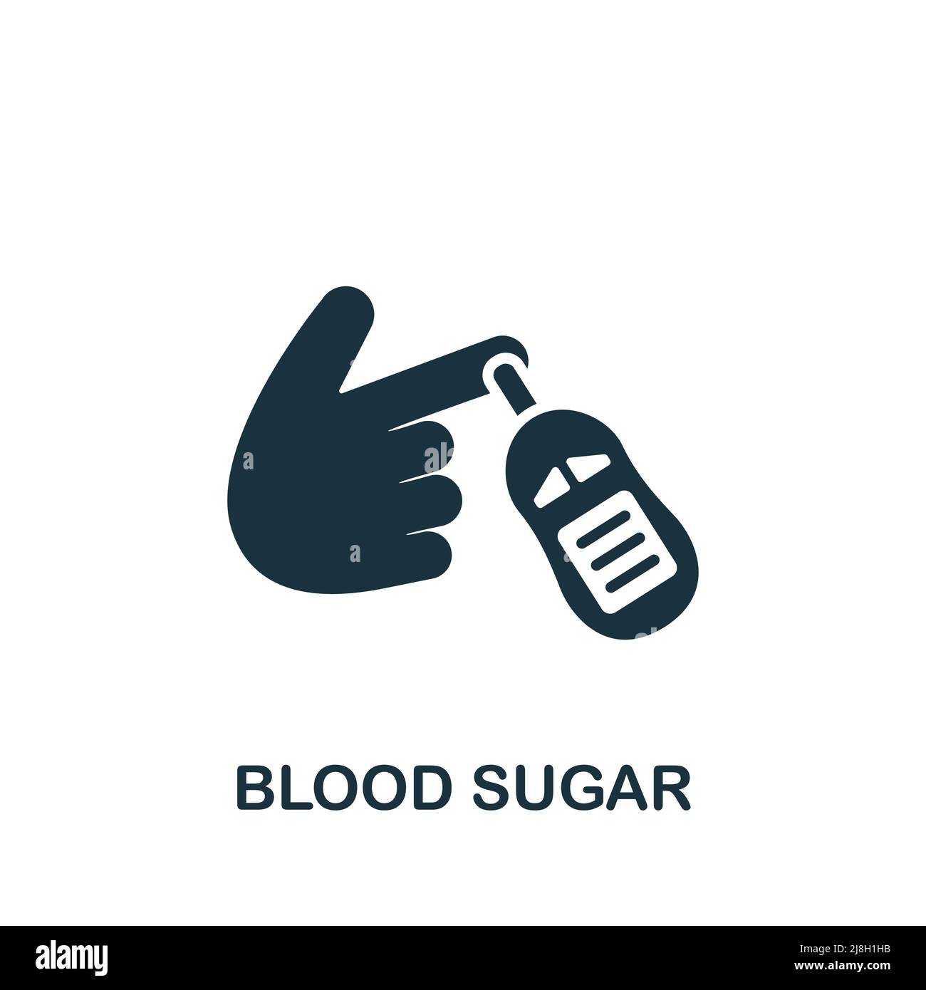 Blood Sugar icon. Monochrome simple Health Check icon for templates ...
