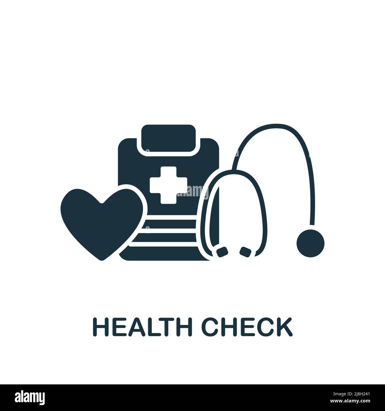 Health Check icon. Monochrome simple Health Check icon for templates ...