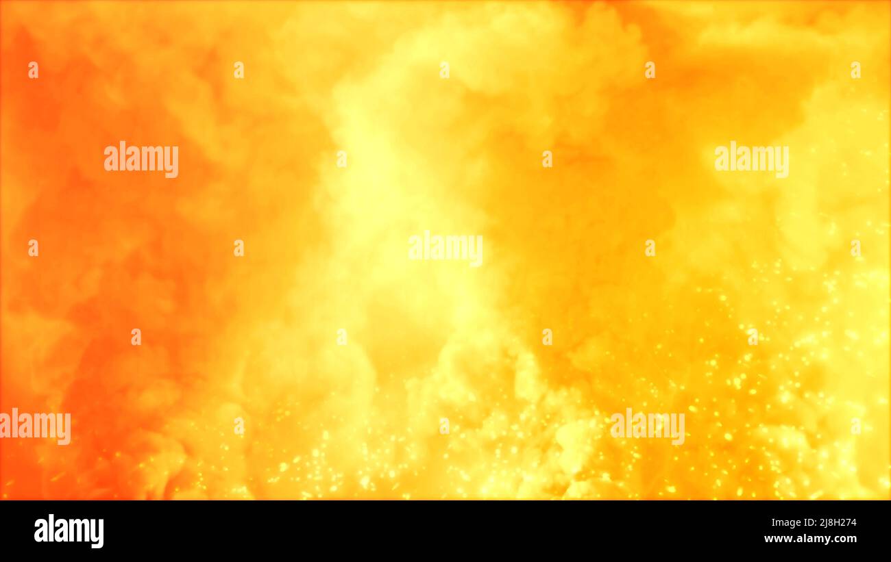 Bright war or battle actions background with burning flames of fire ...