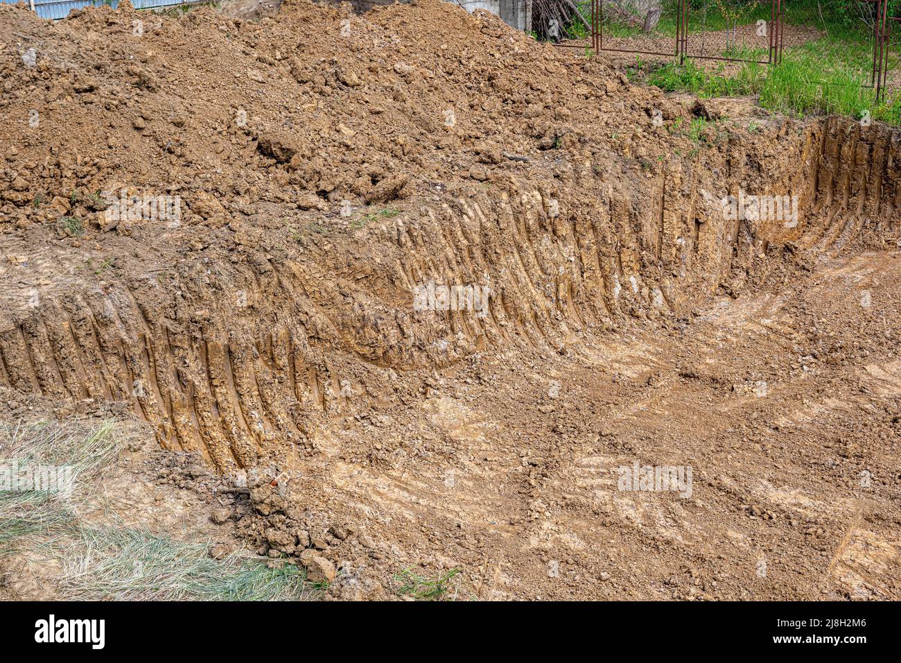 Construction pit for the foundation Stock Photo - Alamy