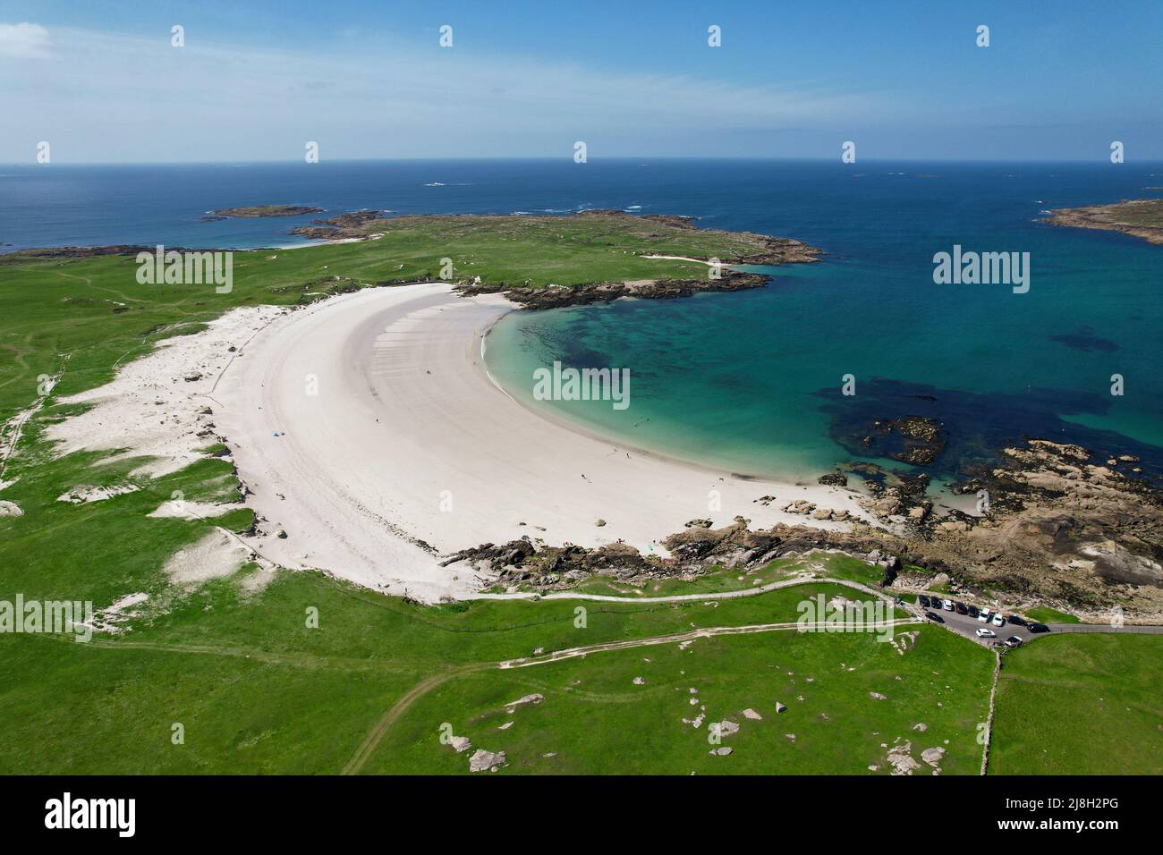 Dogs Bay beach, a horseshoe shaped bay with more than a mile long ...