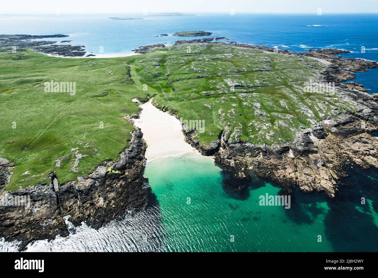 Dogs Bay beach, a horseshoe shaped bay with more than a mile long ...