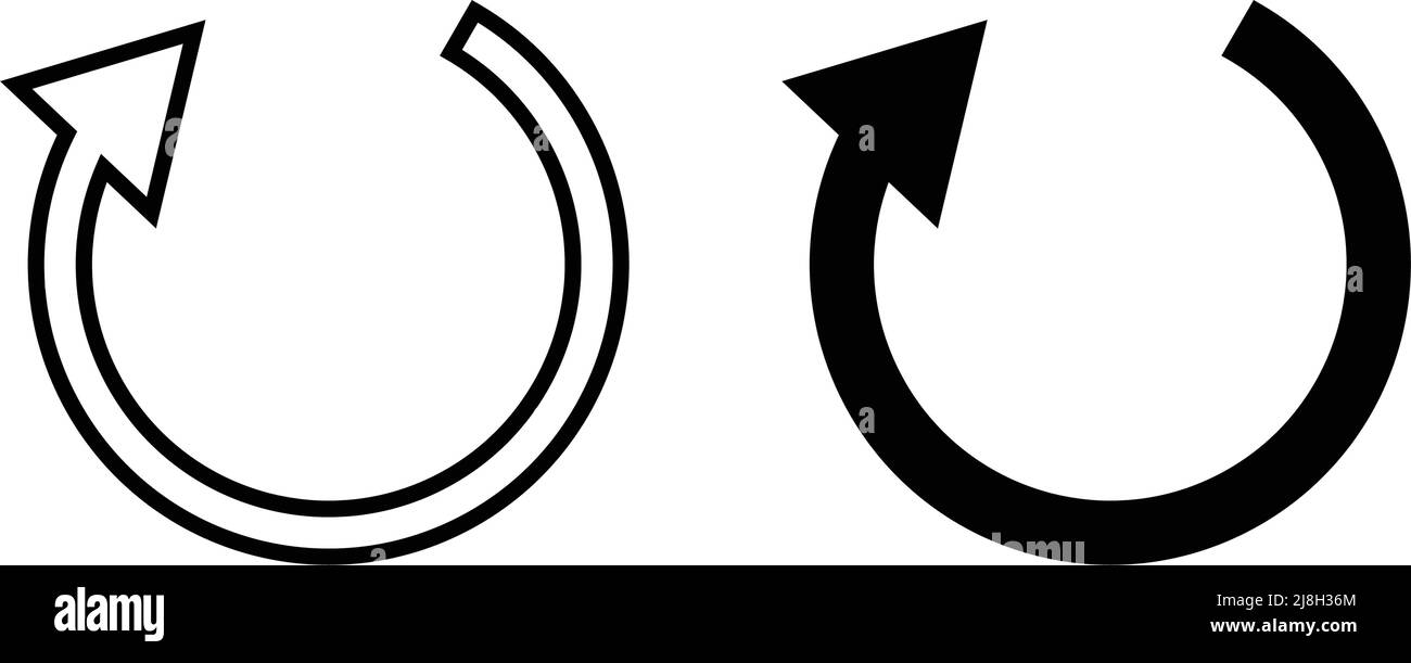 Repeat sign. Rotating arrow vectors. Editable vector Stock Vector Image ...