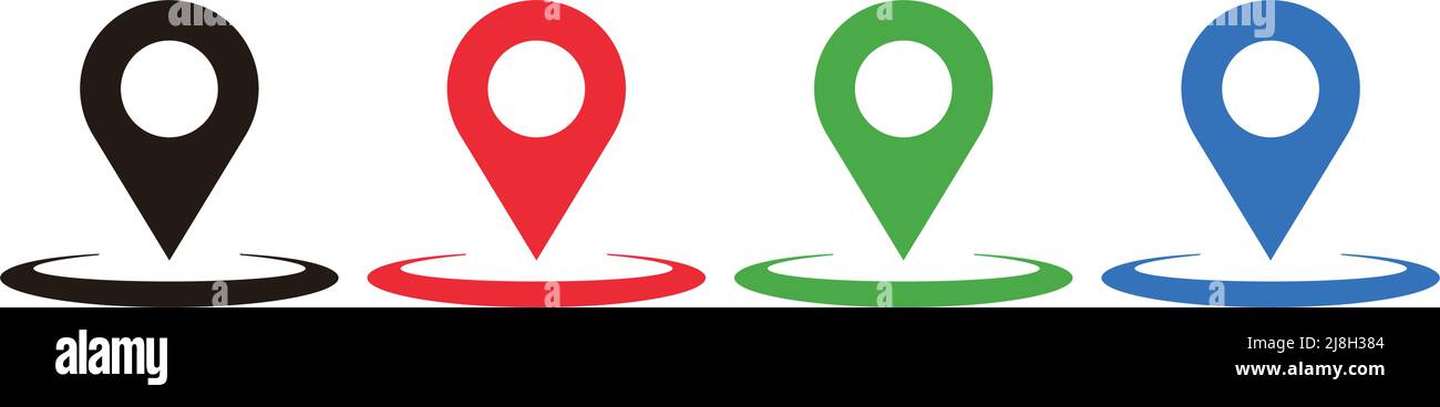 A set of colorful map icons. Editable vector Stock Vector Image & Art ...