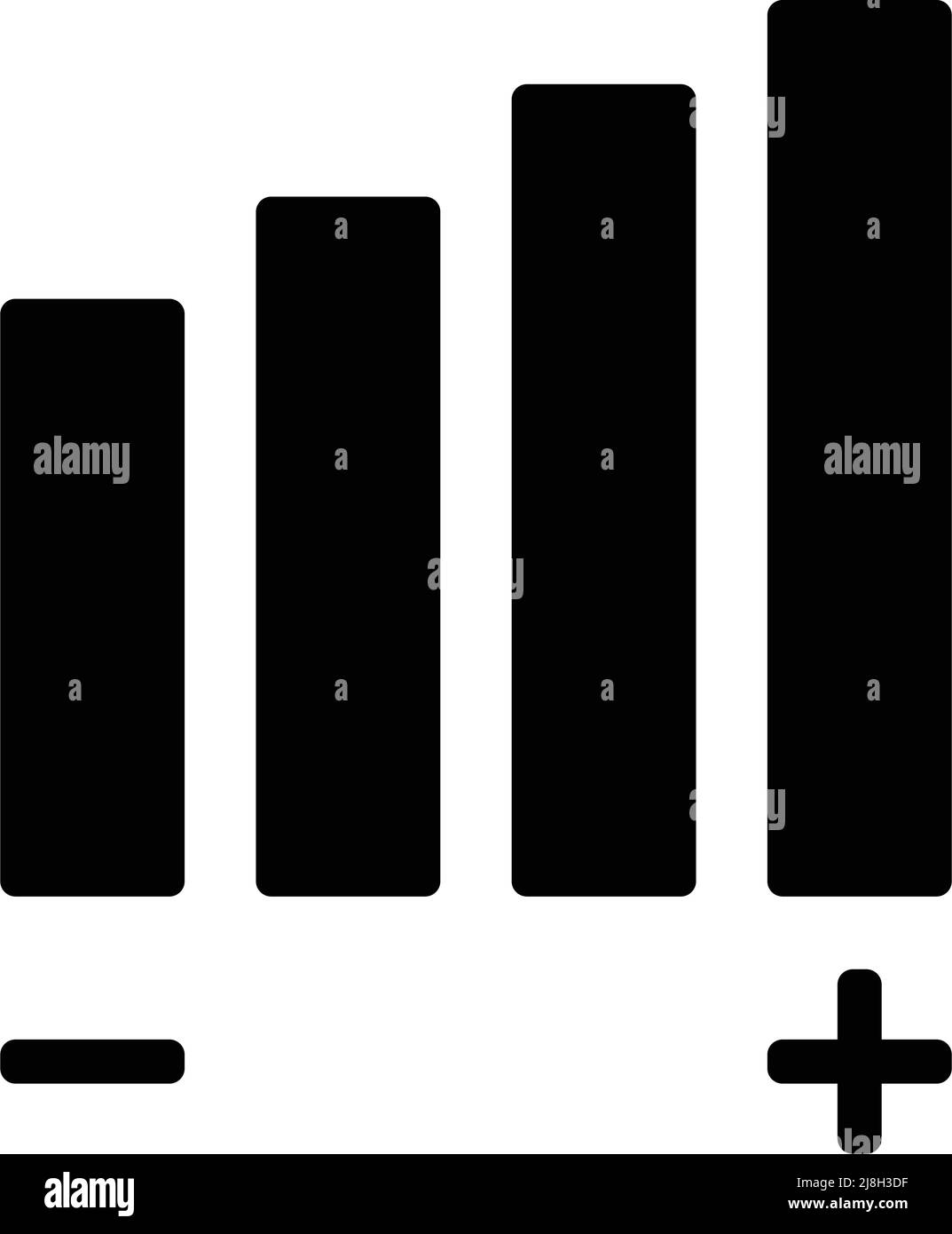 Volume adjustment silhouette icon. Editable vector Stock Vector Image ...