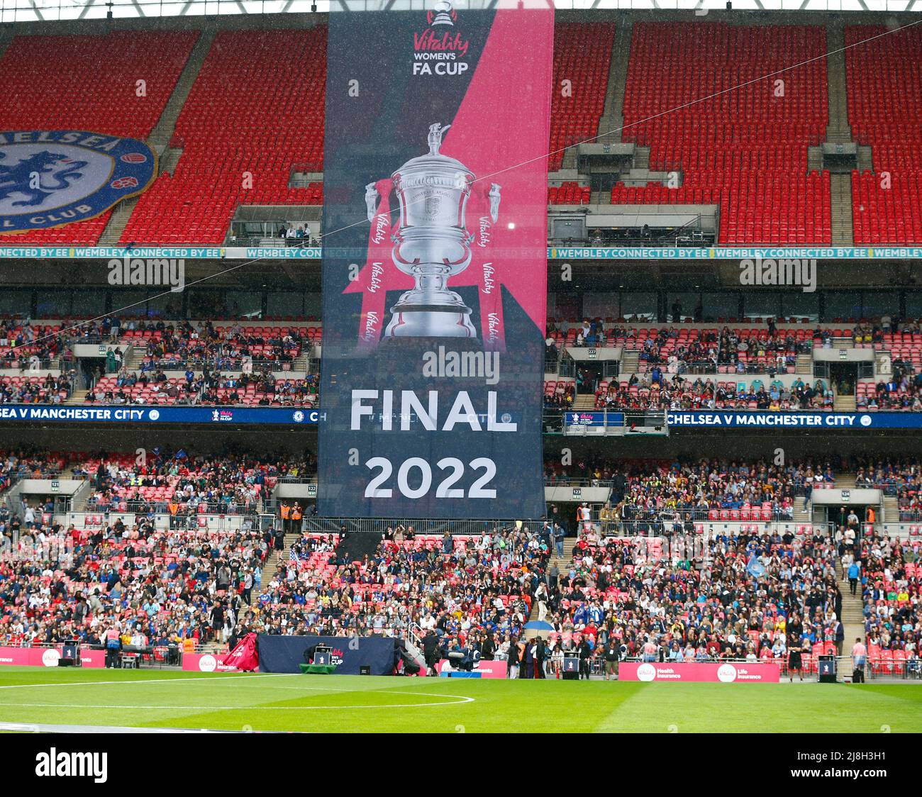 LONDON, ENGLAND - MAY 15: Flares before kick off during Women's FA Cup ...