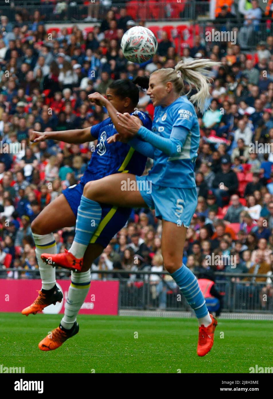 LONDON, ENGLAND - MAY 15:L-R Manchester City Fansand Alex Greenwood of ...