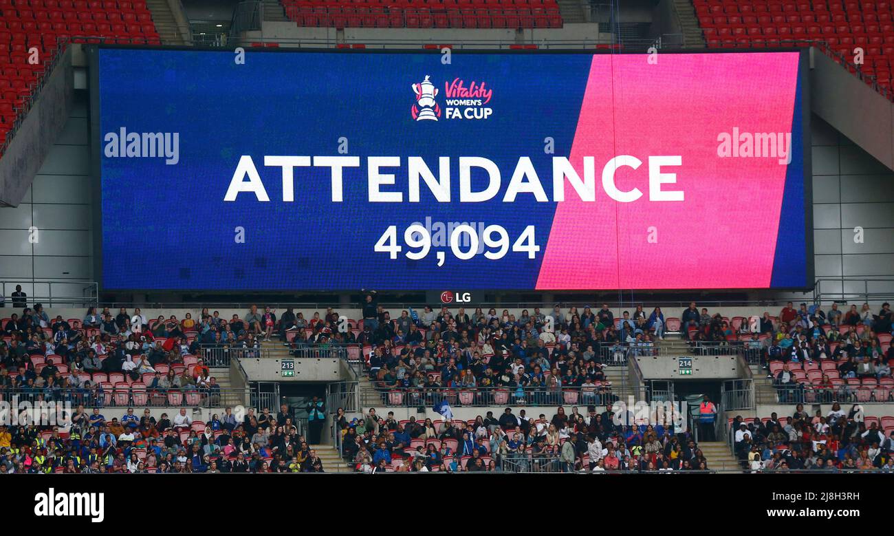 LONDON, ENGLAND - MAY 15: Record Attendance beating The current record ...