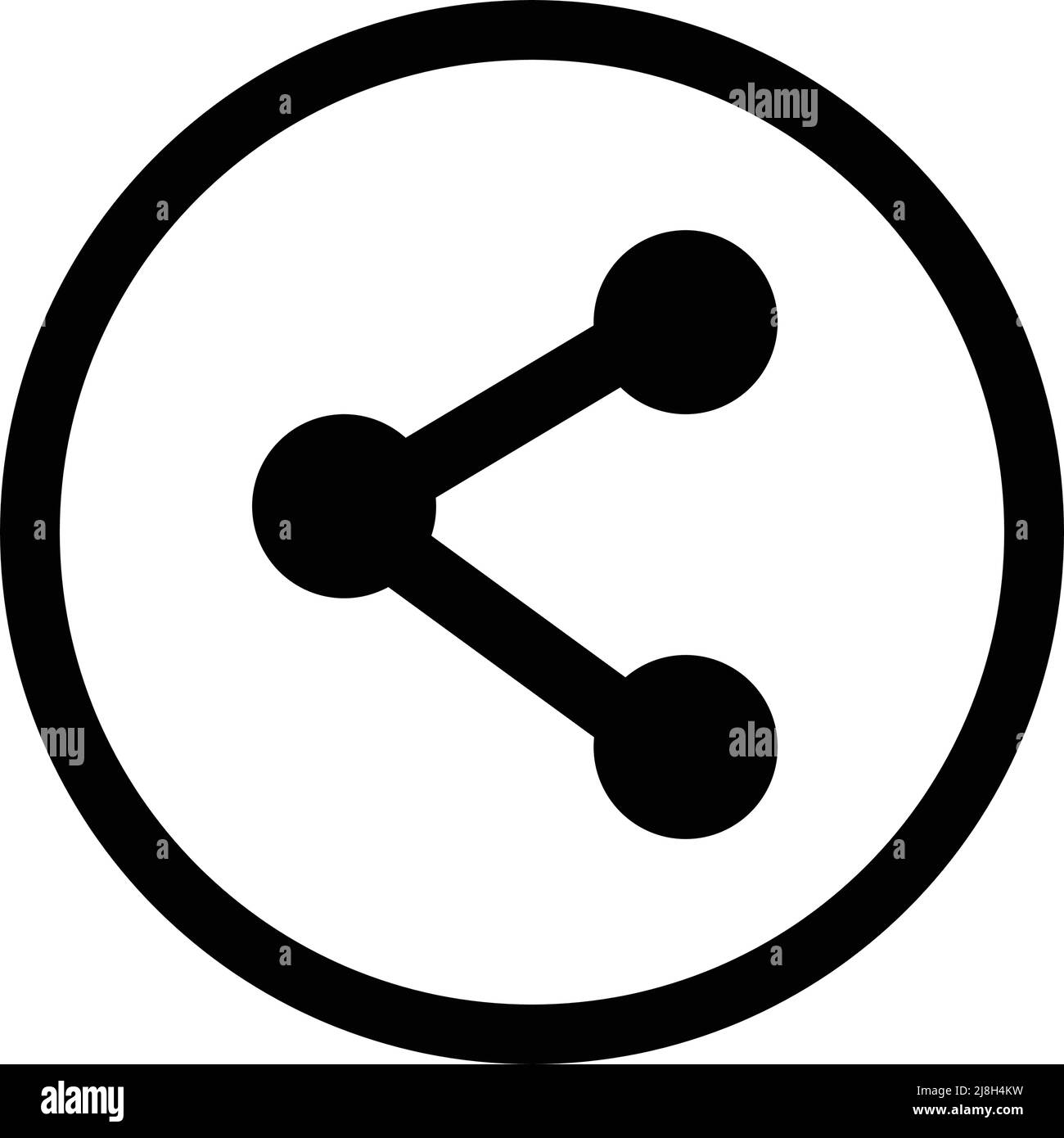 Sharing button icon in a round circle. Editable vector Stock Vector ...