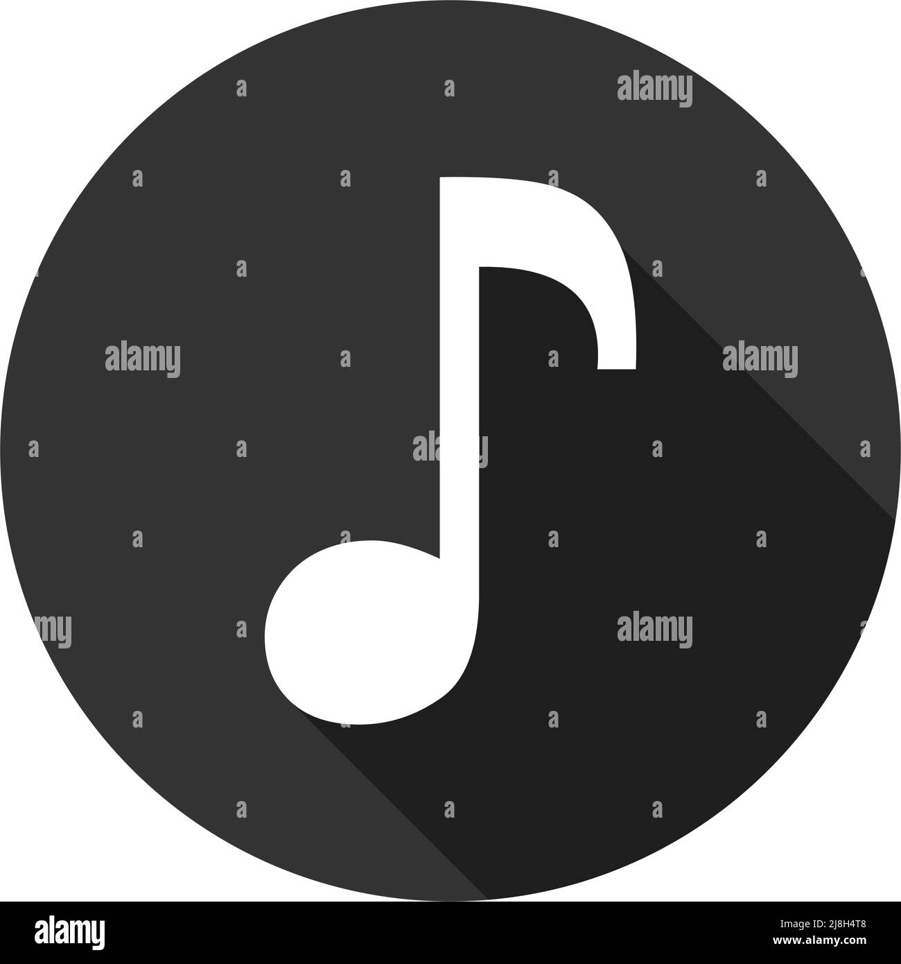 Modern music note icon. Editable vector Stock Vector Image & Art - Alamy