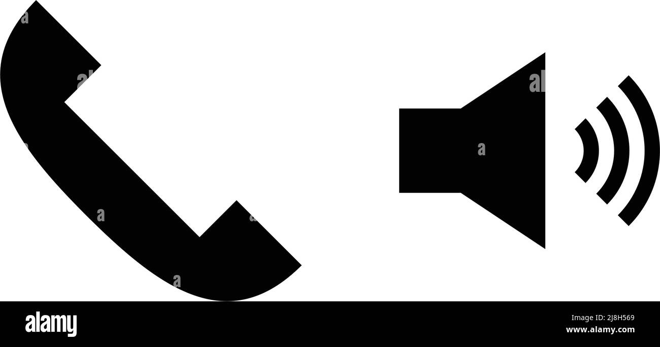 Phone and voice icons. Editable vector Stock Vector Image & Art - Alamy