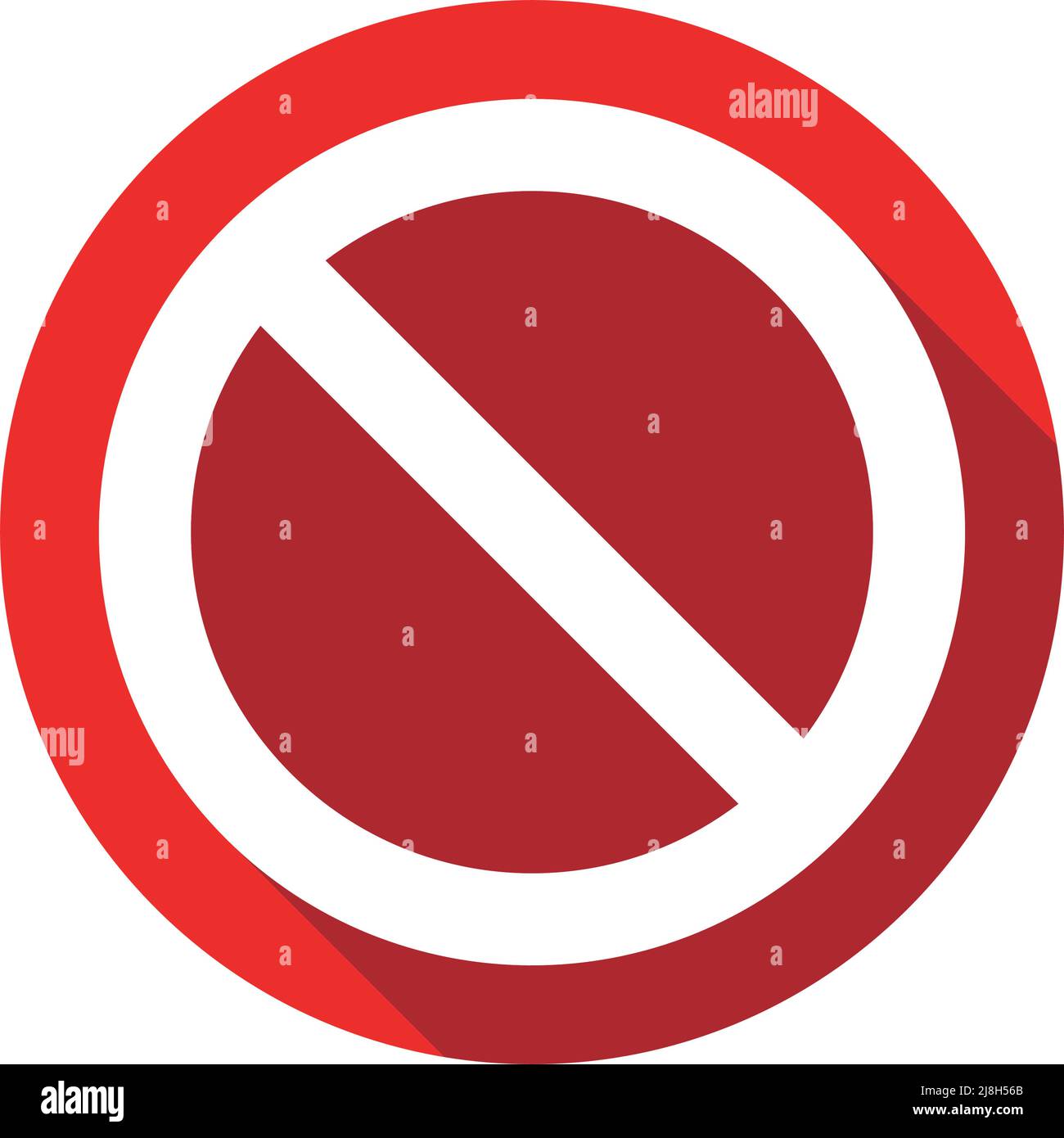 modern stop sign icon in red. Editable vector Stock Vector Image & Art ...