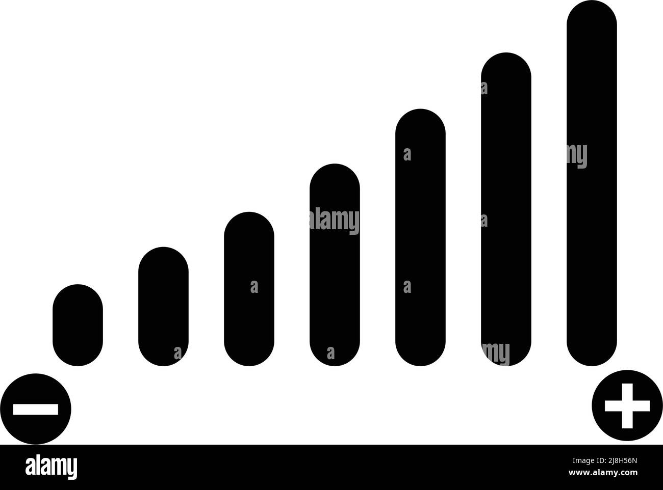 Settings music vector icon. Volume level. Editable vector Stock Vector ...
