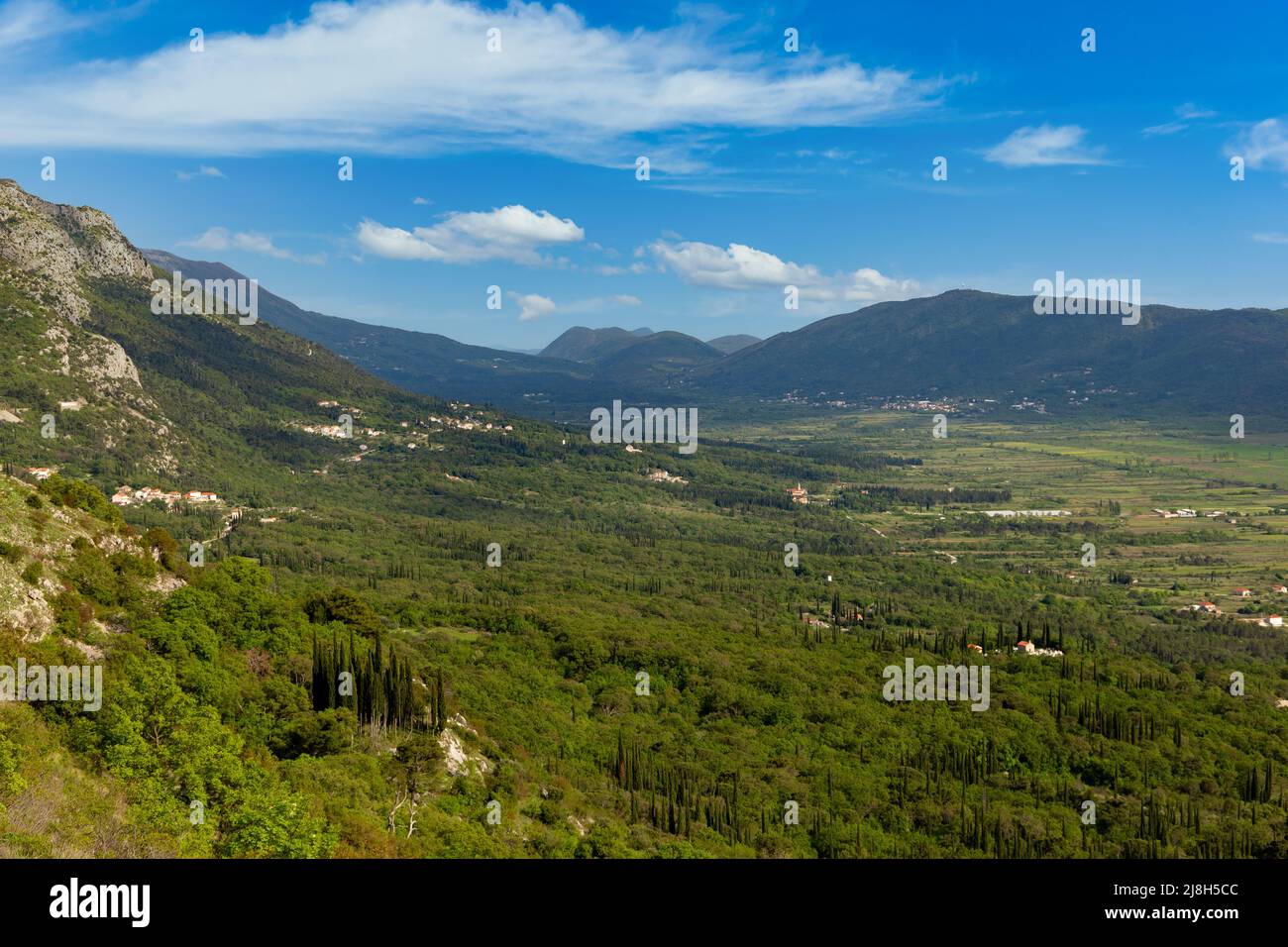 Valley in Croatian mountains. Adriatic coast Stock Photo - Alamy