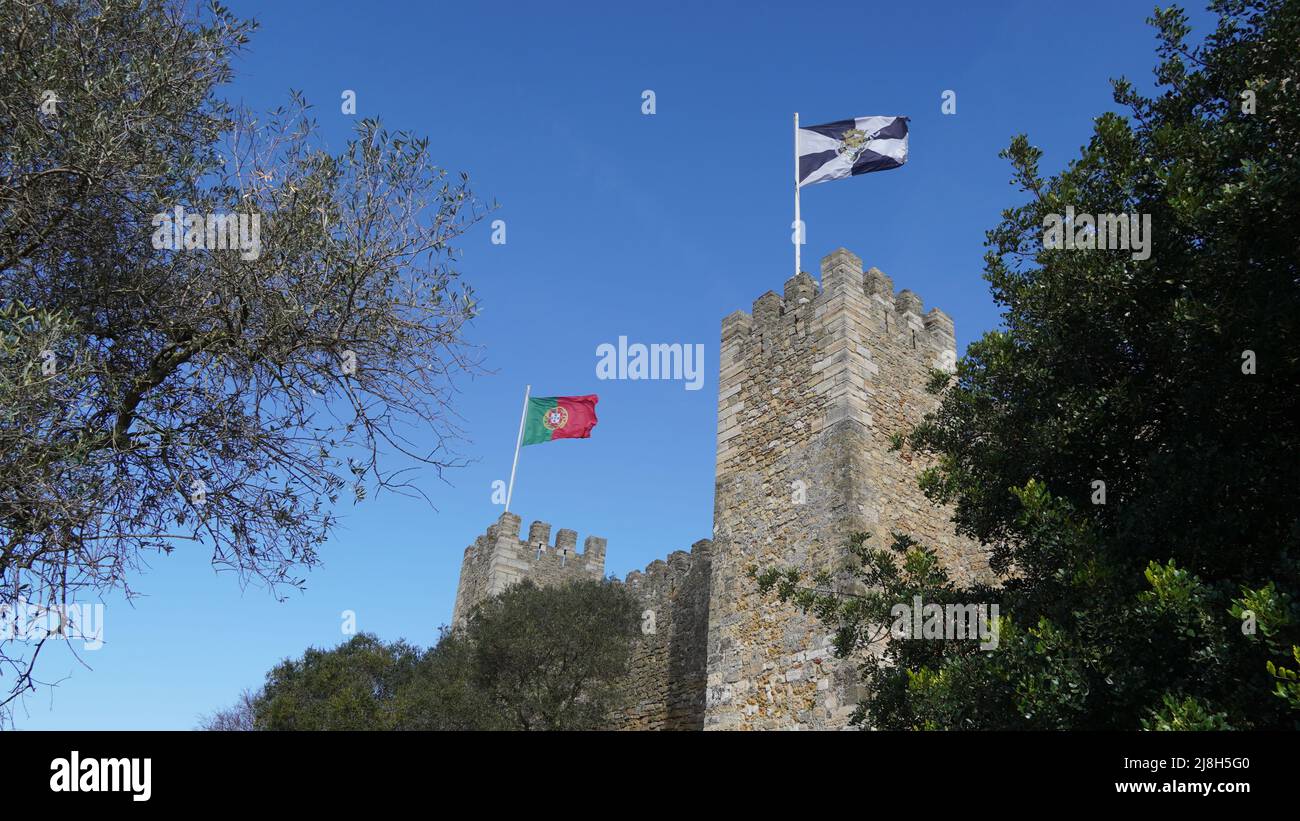 The moorish castle of Saint George located in the portuguese capital ...
