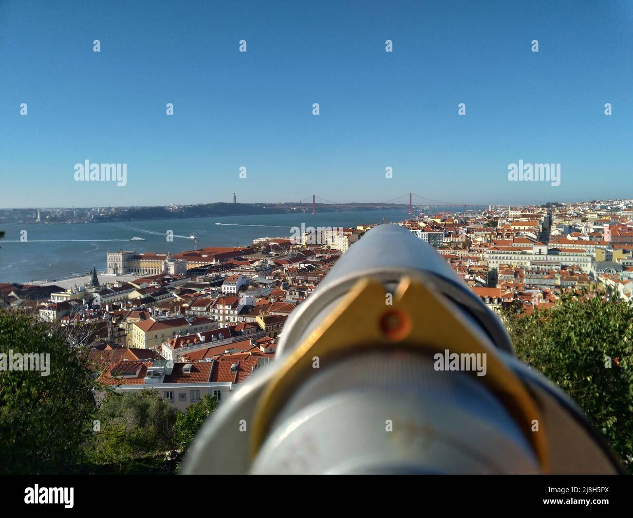 The moorish castle of Saint George located in the portuguese capital ...