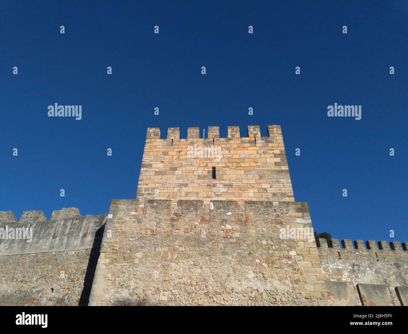 The moorish castle of Saint George located in the portuguese capital ...