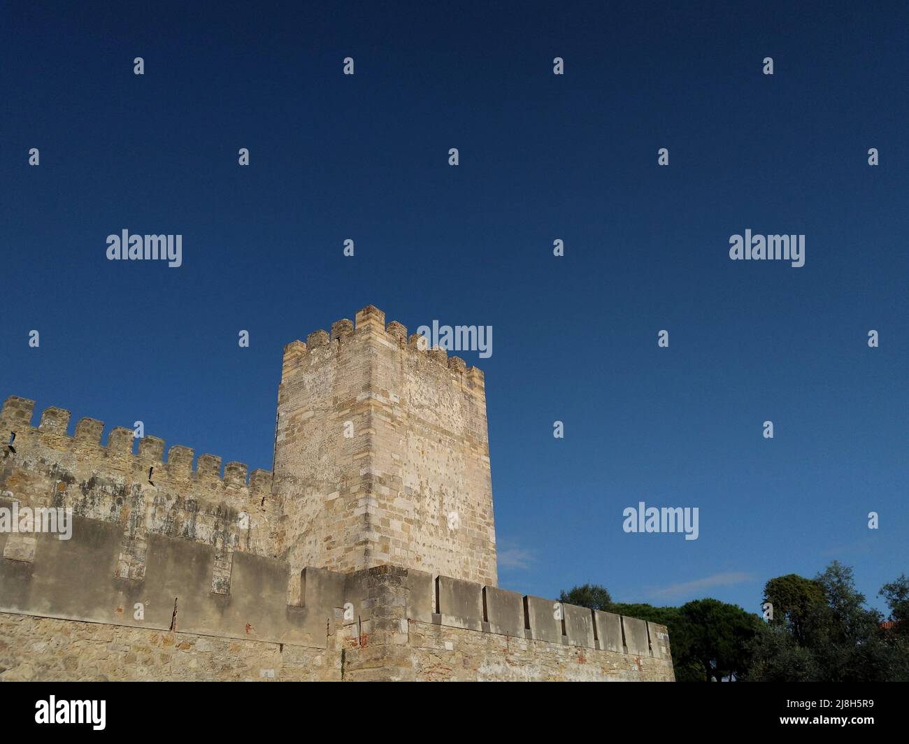 The moorish castle of Saint George located in the portuguese capital ...