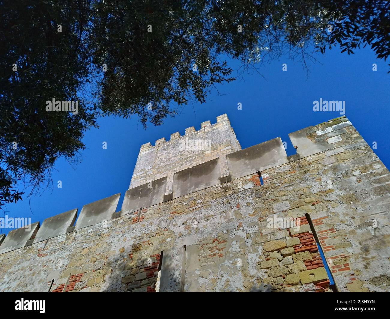 The moorish castle of Saint George located in the portuguese capital ...