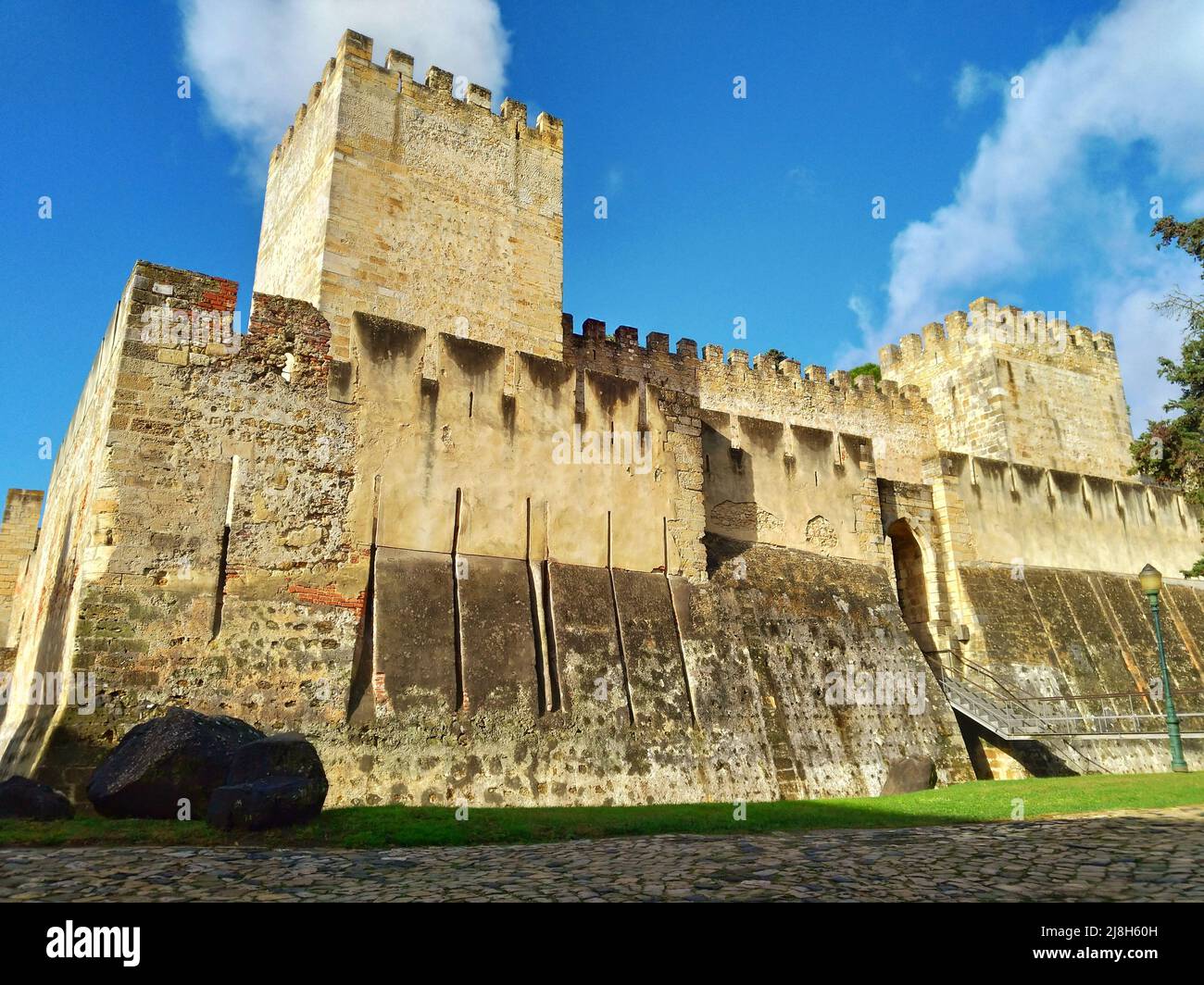 The moorish castle of Saint George located in the portuguese capital ...