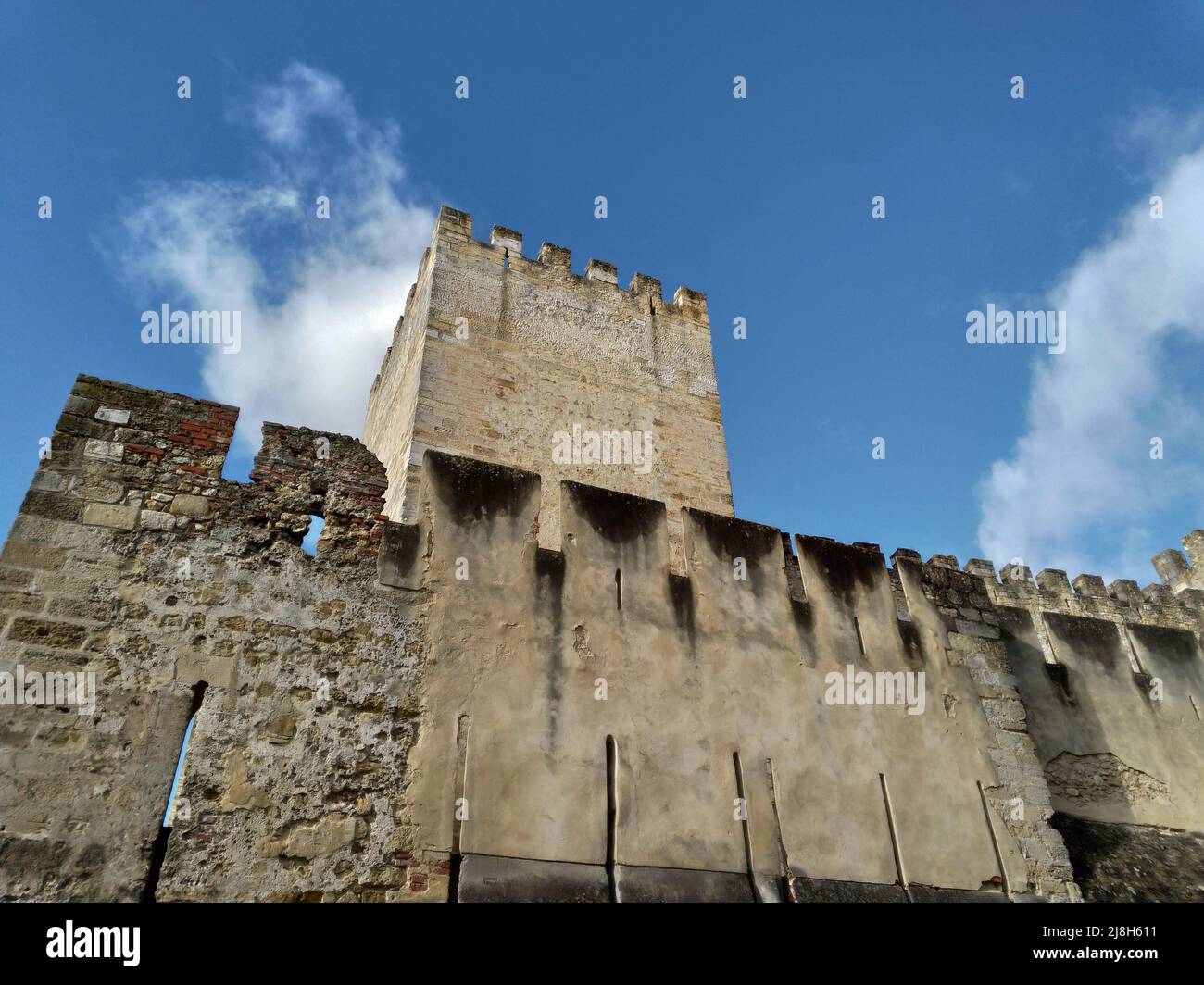 The moorish castle of Saint George located in the portuguese capital ...