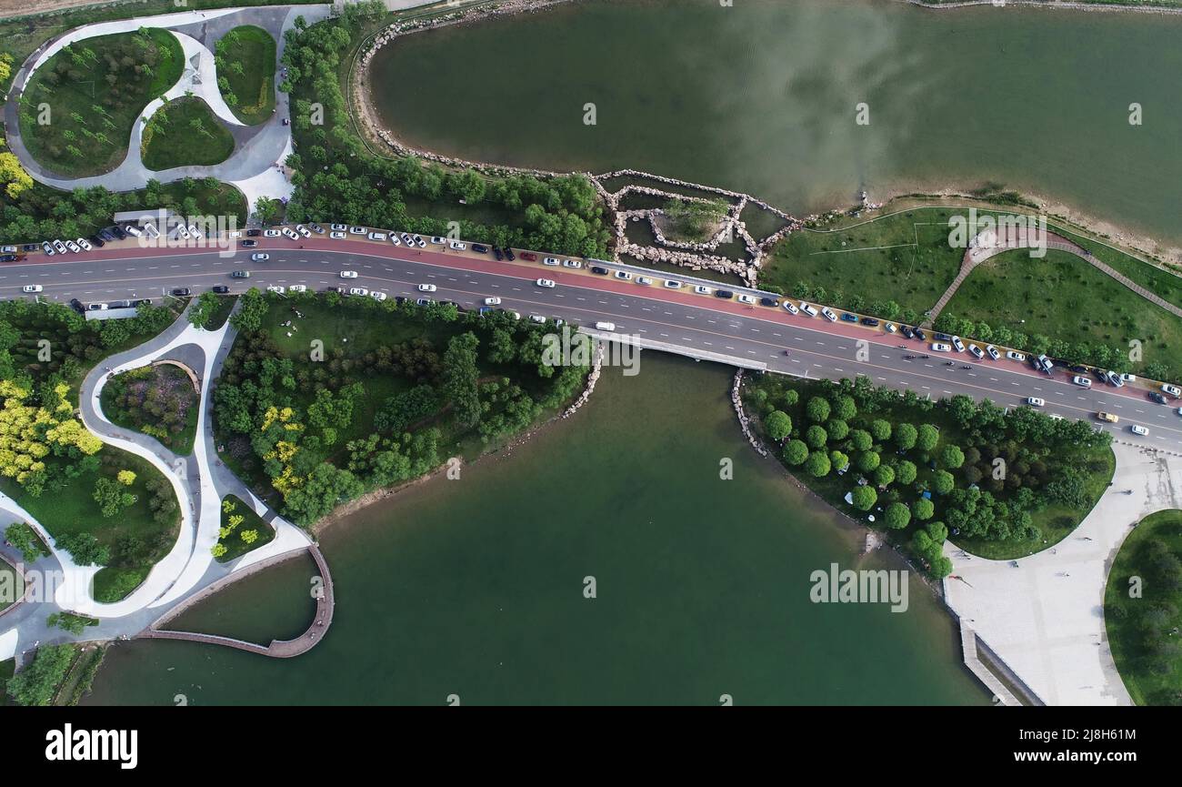Shijiazhuang. 15th May, 2022. Aerial photo taken on May 15, 2022 shows ...