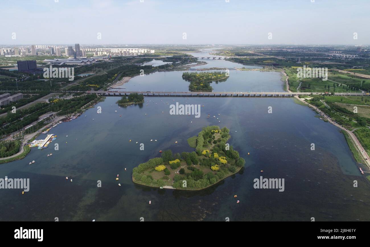 Shijiazhuang. 15th May, 2022. Aerial photo taken on May 15, 2022 shows ...