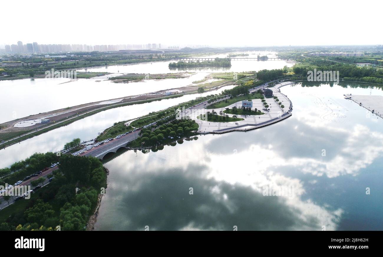 Shijiazhuang. 15th May, 2022. Aerial photo taken on May 15, 2022 shows ...