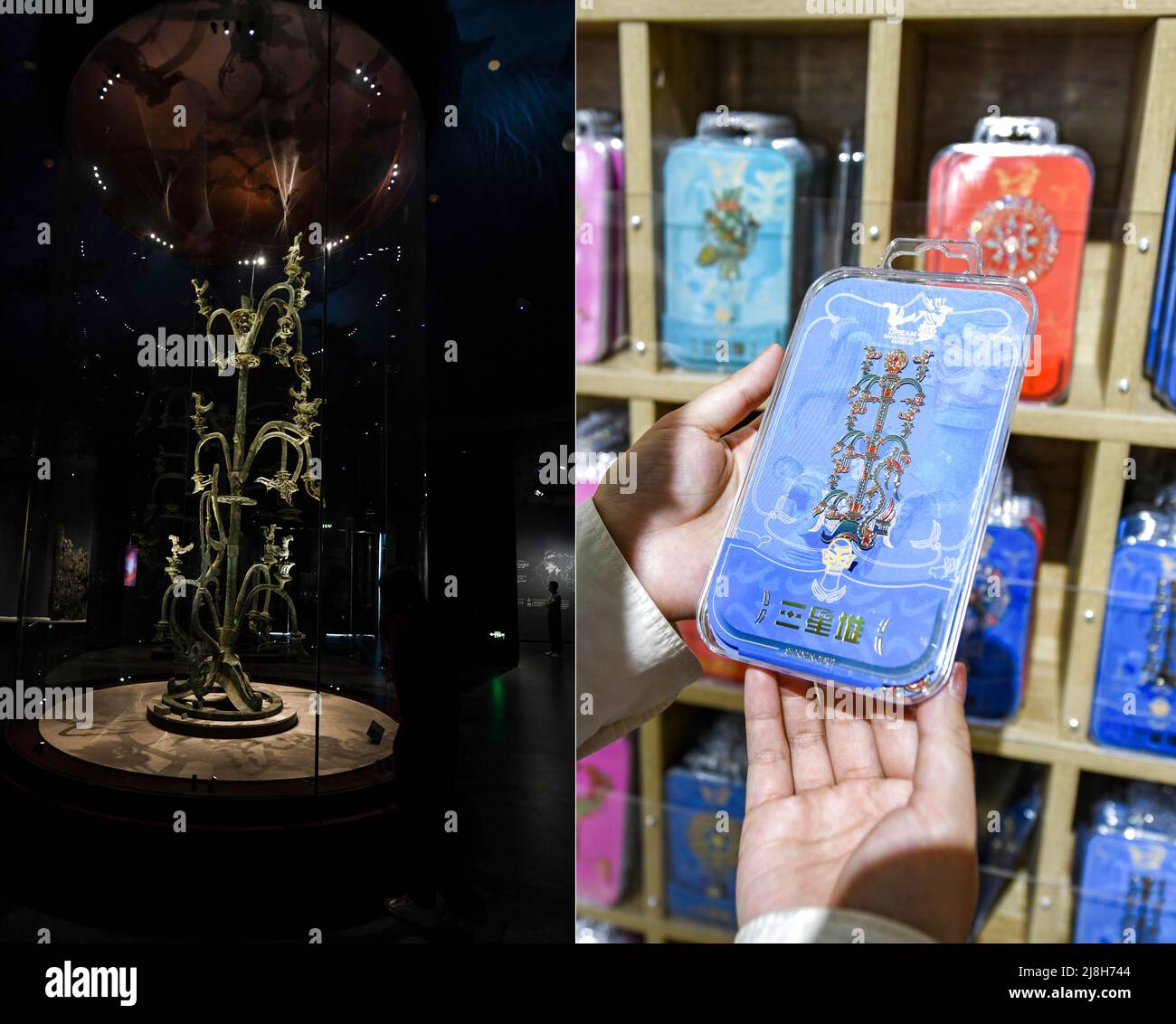 Guanghan, China's Sichuan Province. 16th May, 2022. Combo photo shows a ...