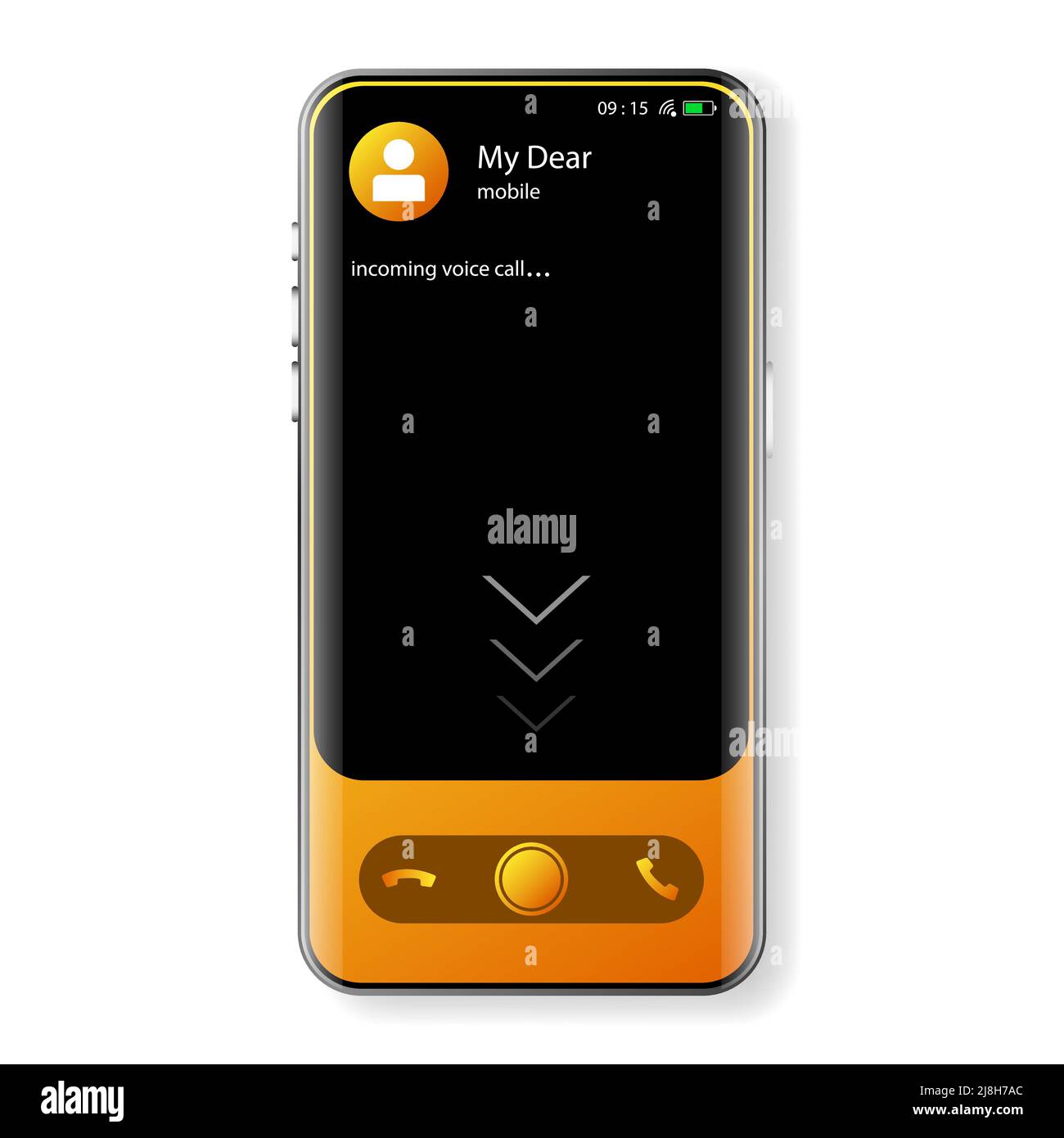 realistic user interface incoming call Stock Vector Image & Art - Alamy