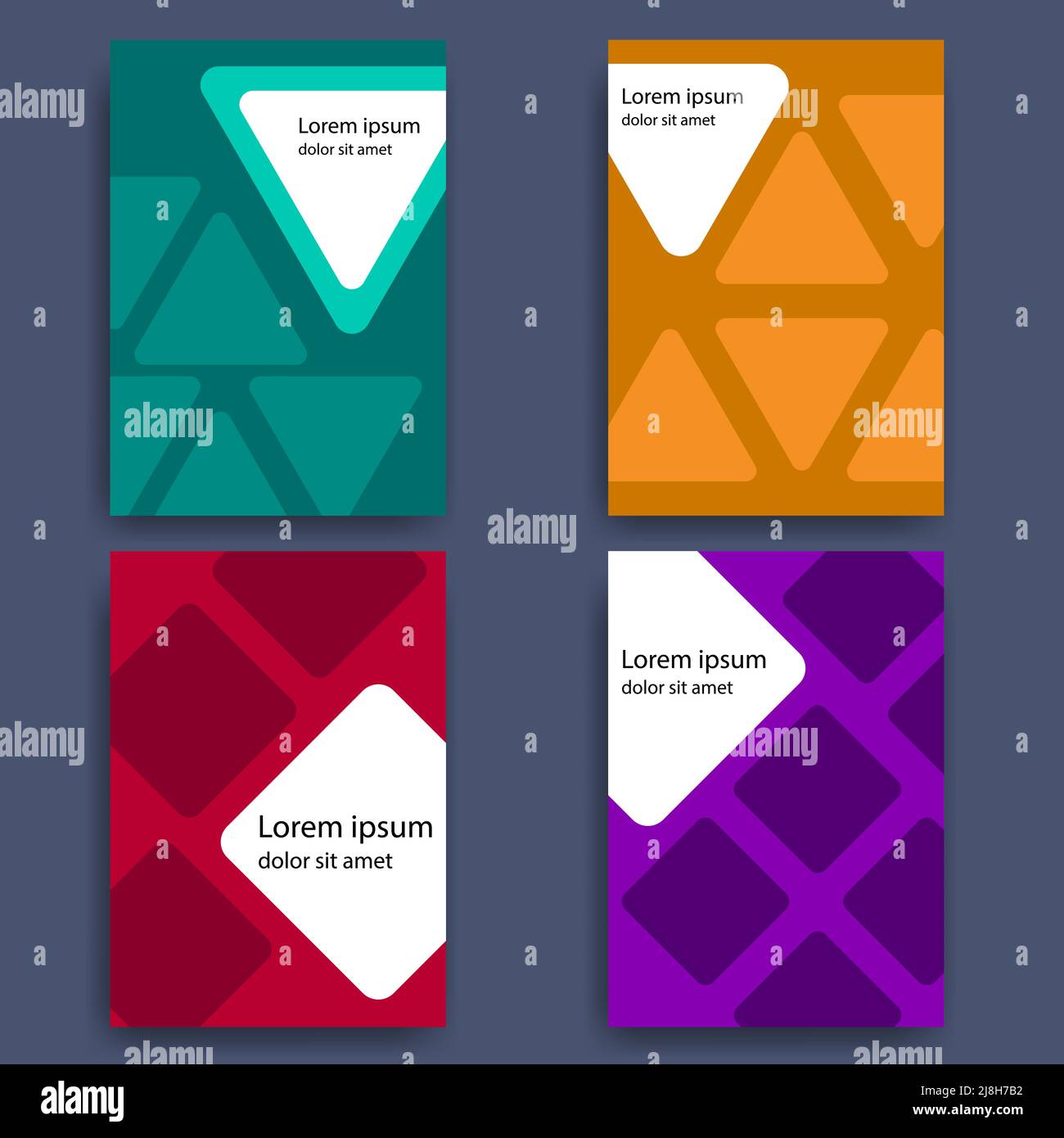 triangle square cover pamphlet shapes Stock Vector Image & Art - Alamy