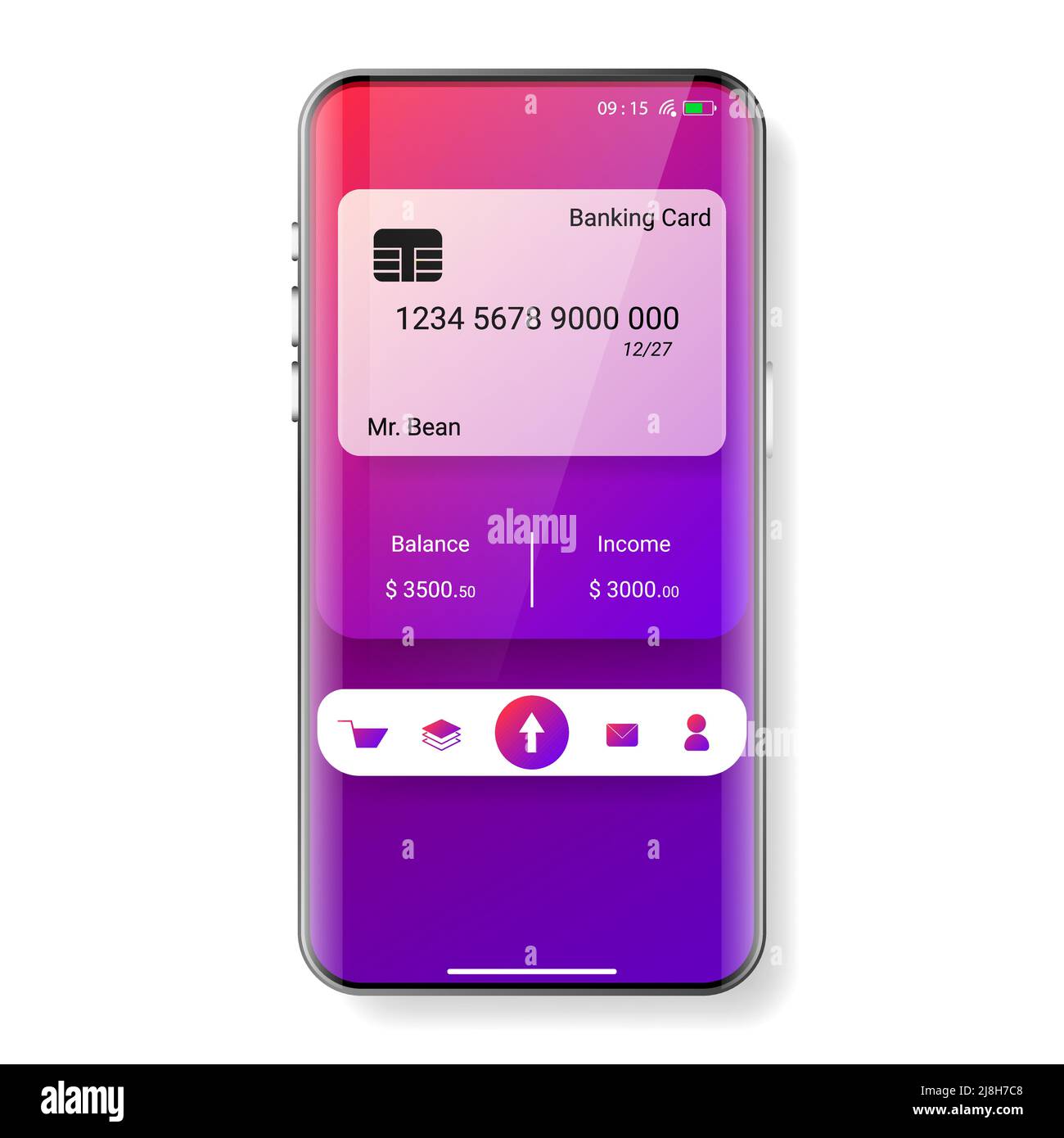 Mobile banking user interface Stock Vector Images - Alamy
