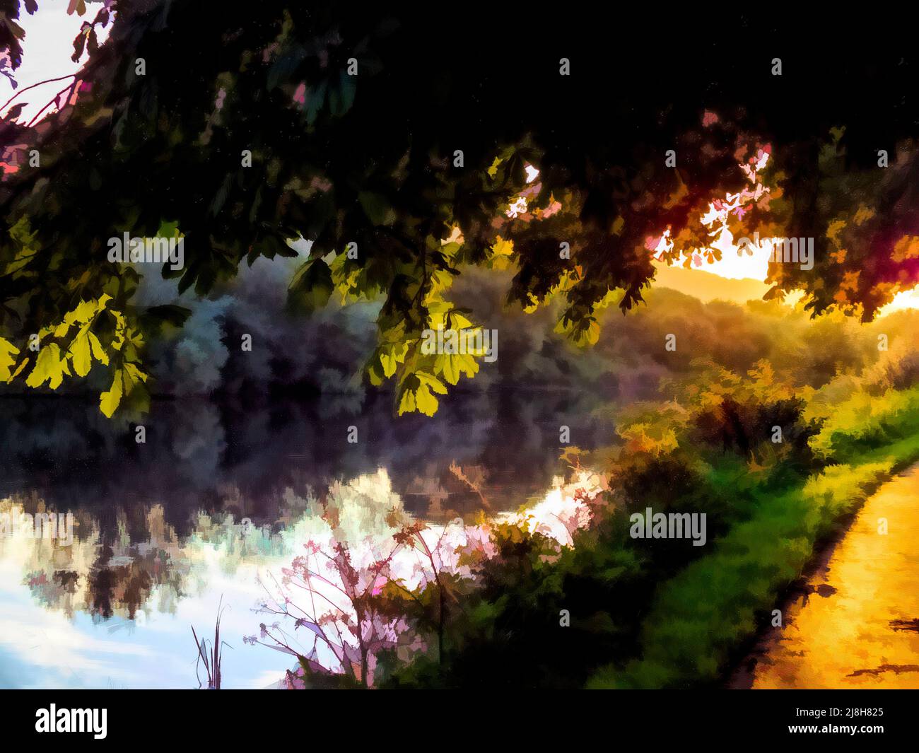 Fall on the bank of Suir River in County Tipperary, Ireland Stock Photo ...