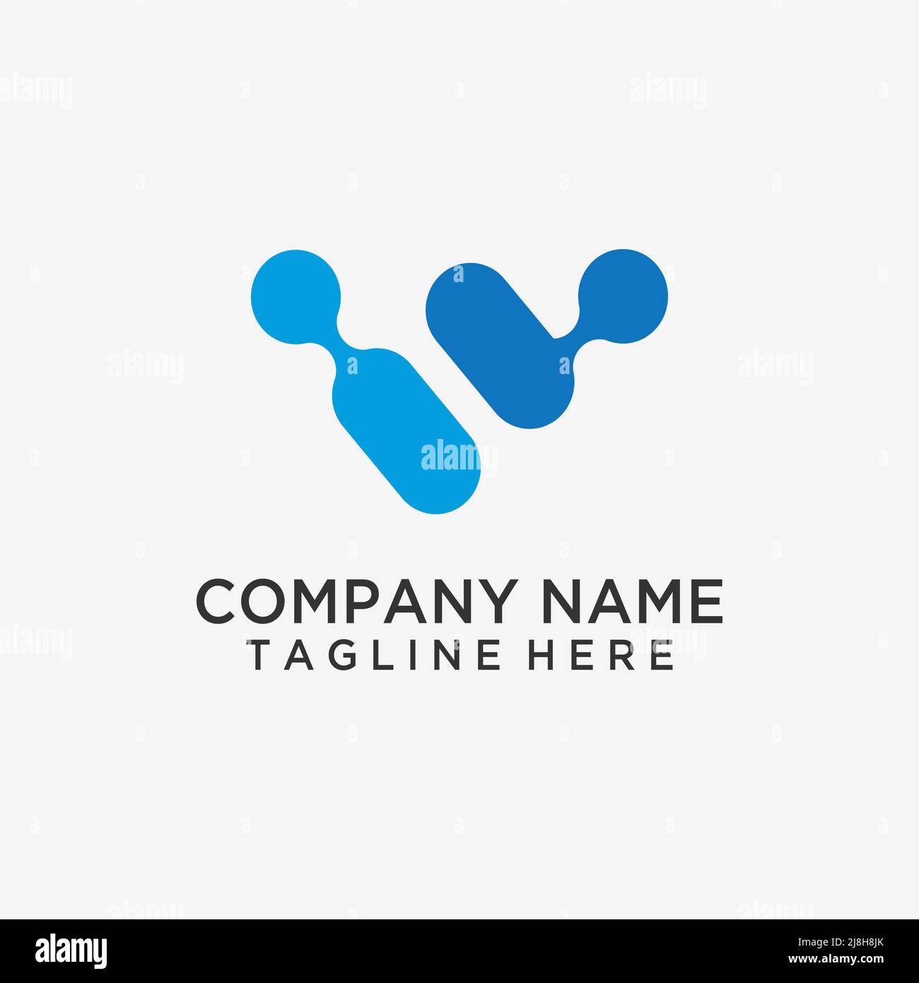 Letter IW tech logo design Stock Vector Image & Art - Alamy
