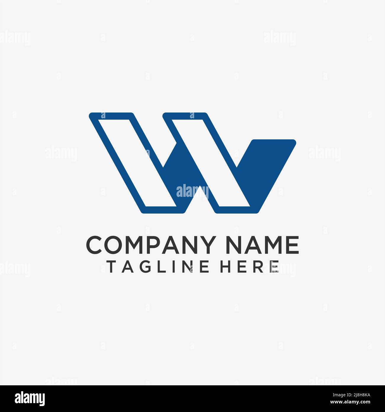 Letter W shadow logo design Stock Vector Image & Art - Alamy