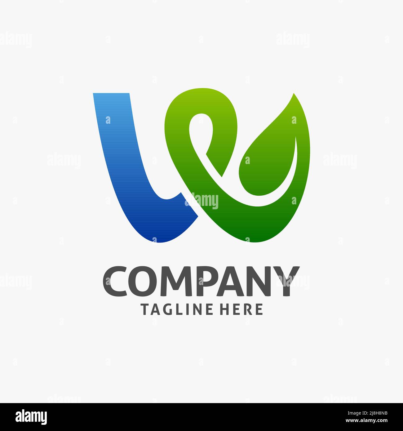 Letter W leaf logo design Stock Vector Image & Art - Alamy