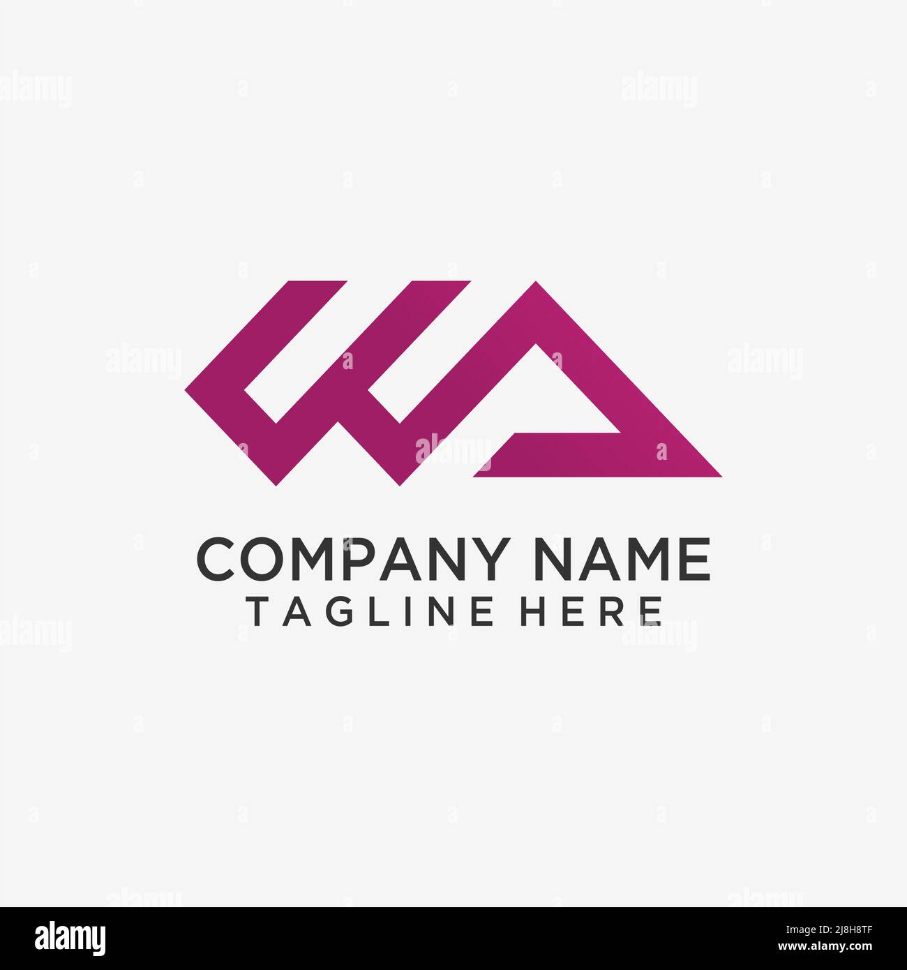 WA letter logo design Stock Vector Image & Art - Alamy