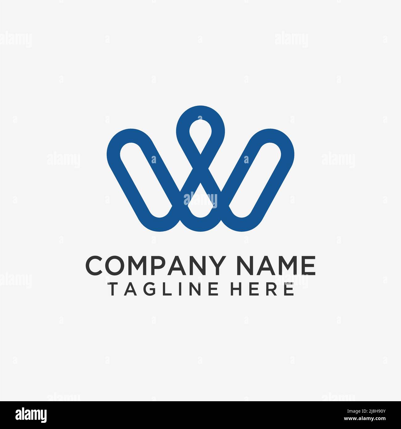 Letter W line logo design Stock Vector Image & Art - Alamy